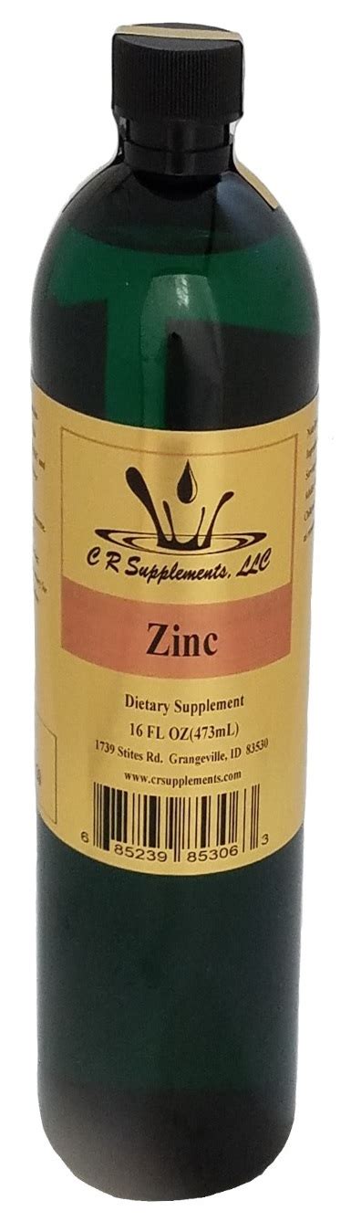 Zinc Ionic Mineral Dietary Supplement By C R Supplements Llc