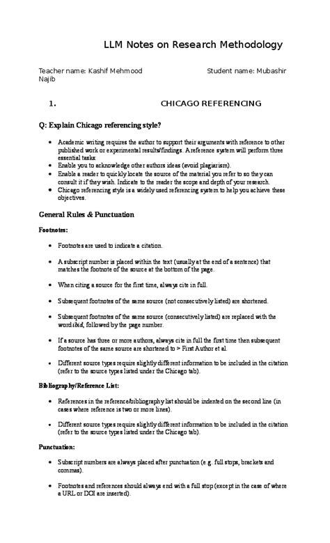 Doc Llm Notes On Research Methodology By Mubashir Najib