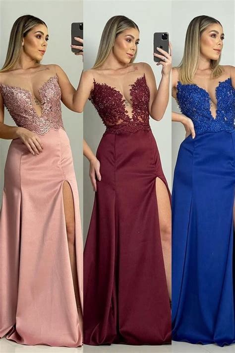 Mermaid Sweetheart Lace High Split Floor Length Sleeveless Prom Dress Ballbella