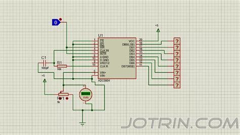 Adc0804 Adc Pinout Circuit Diagram Datasheet And Uses Jotrin