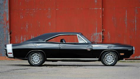 Фото обои Черный Dodge Charger, Додж Чарджер, сбоку, Мускул Кар 1970 ...