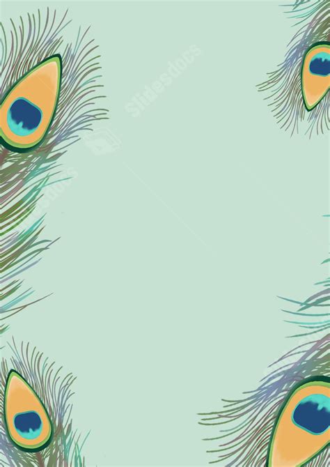 Peacock Feather Page Border