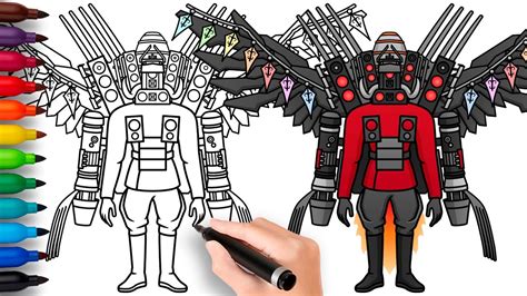 КАК НАРИСОВАТЬ НОВОГО ЭКСТРИМ ТИТАНА СПИКЕРМЕНА из Скибиди Туалет Фанмейд Youtube