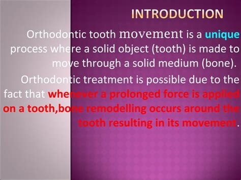 Biological Basis Of Tooth Movement Ppt Dental Health Diseases And