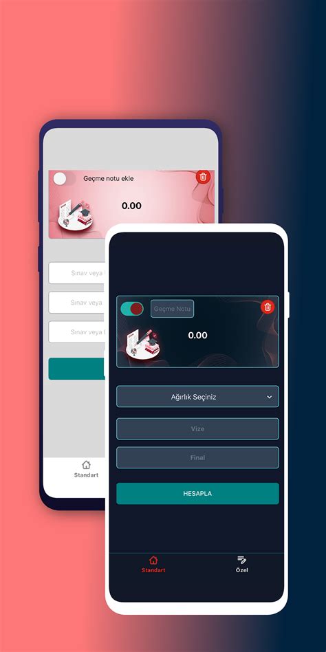 Vize Final Hesaplama Mobil Uygulama Tasarım Behance