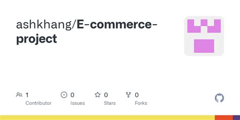 GitHub Ashkhang E Commerce Project