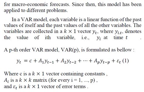 air pollution forecasting for tehran city using vector auto regression