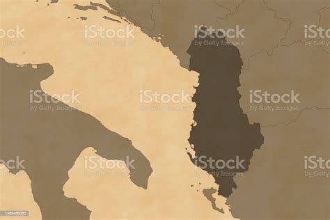 アルバニア古い紙国境のあるヨーロッパの地図シリーズ アイデアのベクターアート素材や画像を多数ご用意 アイデア アルバニア