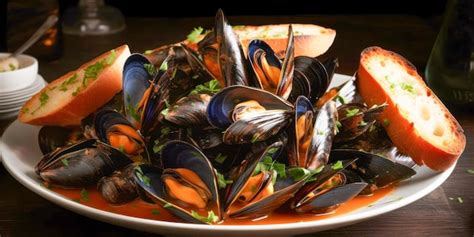 Premium Ai Image Traditional Spanish Cuisine Steamed Mussels