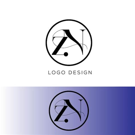 Premium Vector Zn Initial Letter Logo Design