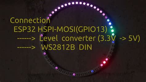 ws2812b rgb led ring clock open source arduino esp32 youtube