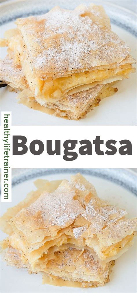 Bougatsa Greek Filo Custard Pie Recipe Greek Recipes Dessert