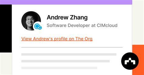 andrew zhang software developer at cimcloud the org