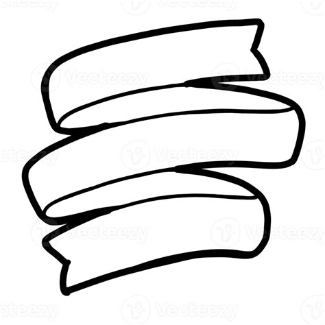 Outline Cute Ribbon 23530082 Png