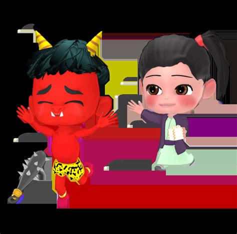 豆を鬼に投げる女の子のイラスト いらすとマッピング