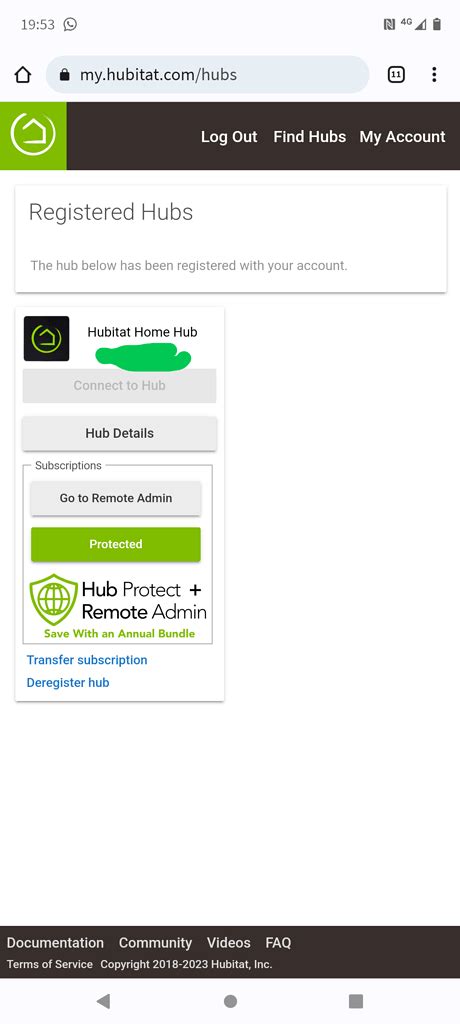 Remote Admin Access Subscriptions Hubitat