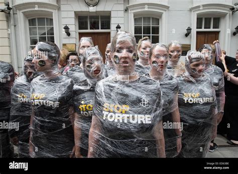 Amnesty International Staged A Protest Against Torture In Mexico Stock