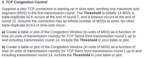 Solved TCP Congestion ControlSuppose A New TCP Connection Is Chegg Com
