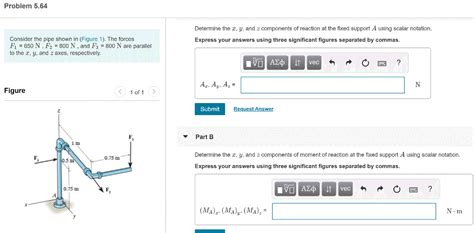 Solved Problem 5 64 Determine The X Y And Z Components Of Chegg Com