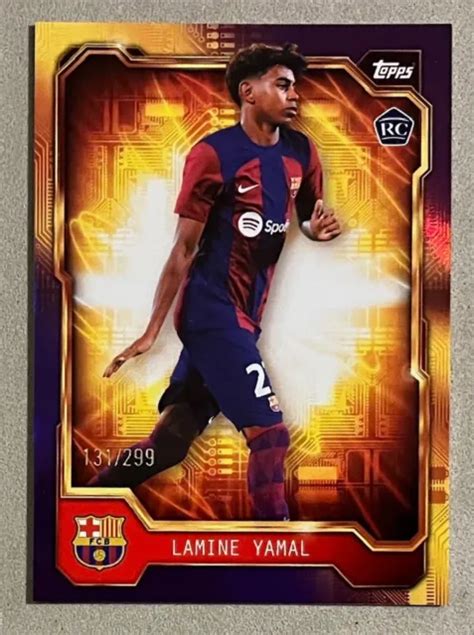 TOPPS FAN SET FC BARCELONA 2023 24 LAMINE YAMAL Rookie RC Gold Parallel