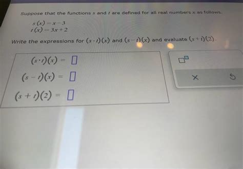 Solved Suppose That The Functions S And T Are Defined For
