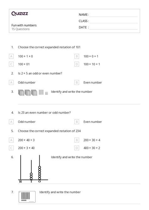 Numbers Worksheets For Nd Class On Quizizz Free Printable