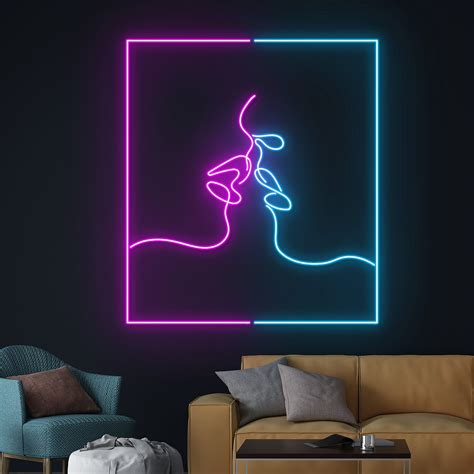 C Craft Romantic Couple Kissing Led Neon Sign Perfect For Date Night