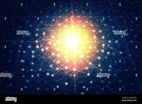 Futuristic Dots And Lines With Binary Streams Abstract Technology