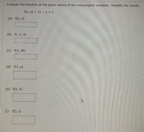 Solved Evaluate The Function At The Given Values Of The Chegg