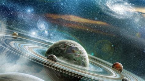 惑星、星、土星、銀河、2017、4k、hdプレビュー