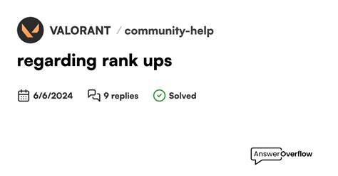 Regarding Rank Ups Valorant