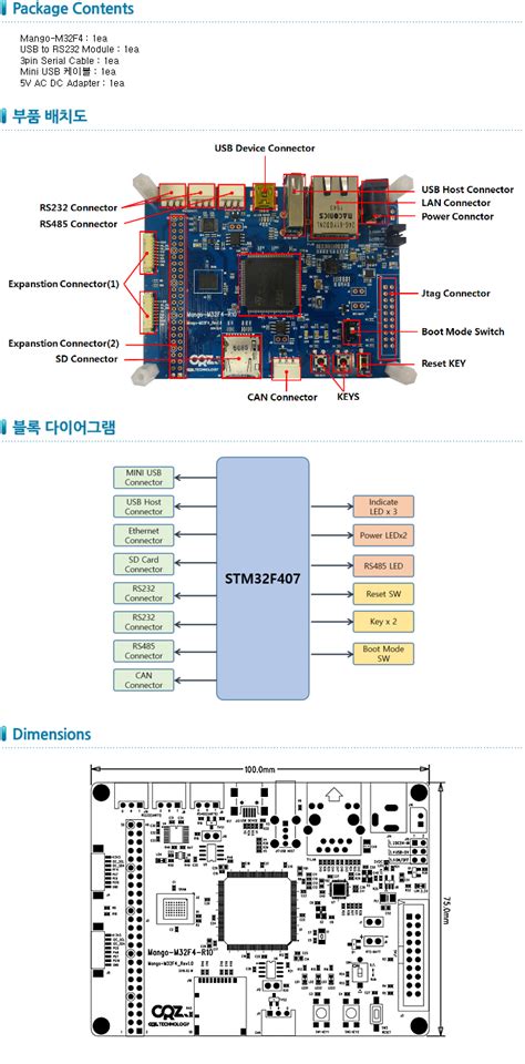 Mango M32F4 Start Kit Cortex M4 EVB 디바이스마트