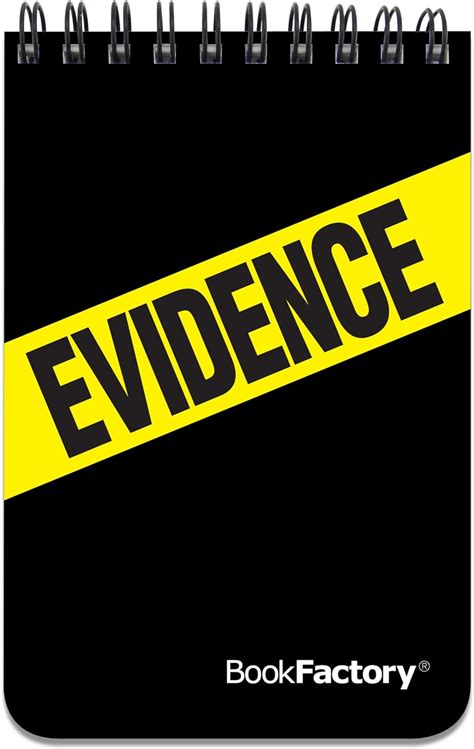 Bookfactory® Evidence Notepad Evidence Notebook Pocket Evidence Journal