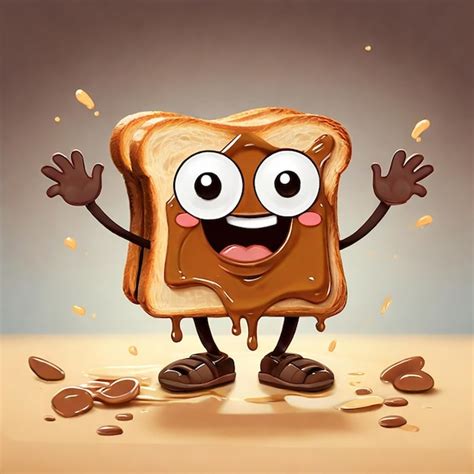 Premium Photo A Toast With A Face On It And A Happy Face