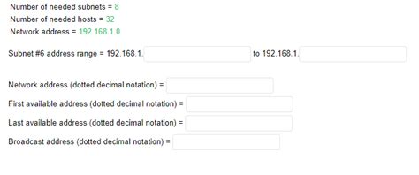 solved number of needed subnets 8 number of needed