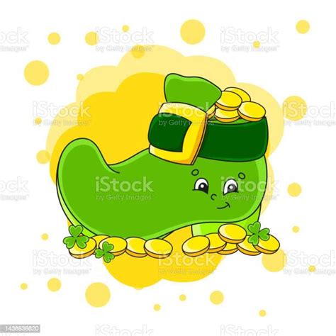 귀여운 캐릭터 컬러 추상적인 배경에 격리 디자인 요소 만화 캐릭터 벡터 그림입니다 귀여운에 대한 스톡 벡터 아트 및 기타 이미지 귀여운 동전 레프러콘 Istock