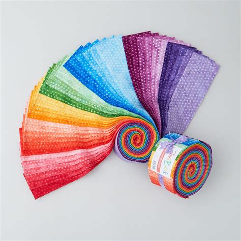 Java Batiks Rainbow Dots Favorites Strips