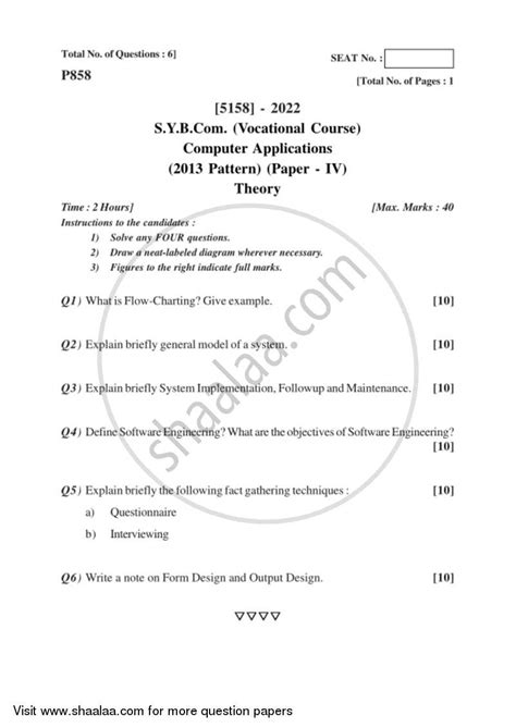 software engineering 2016 2017 bachelor of commerce vocational s y b