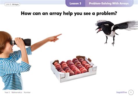 Problem Solving With Arrays Lesson Maths Au