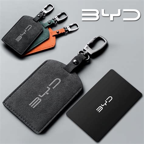 1pcs Alcantara กระเป๋ากุญแจรถ Suede กุญแจรถป้องกันกรณีสําหรับ Byd Atto