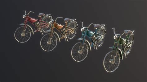 Zif 77 오토바이 저 폴리 3d 모델 19 Blend Obj Unknown Fbx Free3d