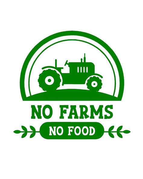 No Farms No Food Stylish Creative Vinyl Radium Sticker