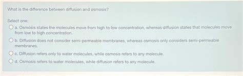 Solved What Is The Difference Between Diffusion And Chegg Com
