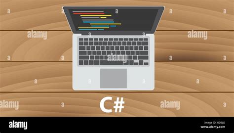 C Sharp Developer Programmer Make Write Code Programe Stock Vector