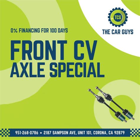 Cv Axle Joint Replacement The Car Guysthe Car Guys