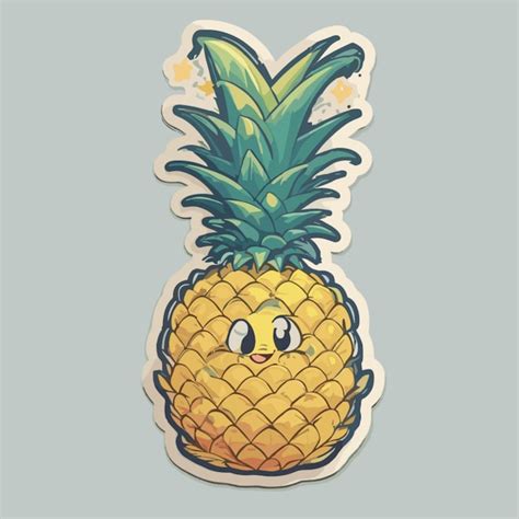 Premium Vector Pineapple Cartoon Vector