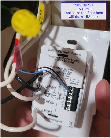 Relay To Disableenable Floor Heat Thermostat Usa 120v 15a R
