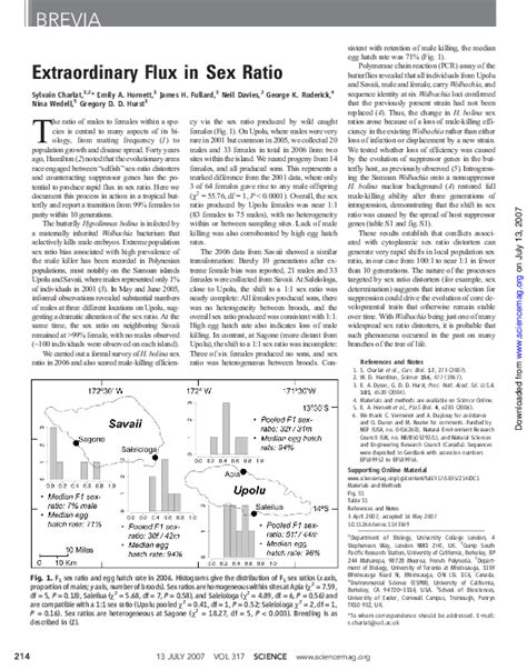Pdf Extraordinary Flux In Sex Ratio
