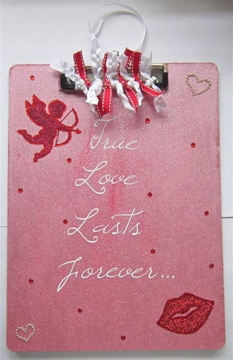 True Love Lasts Forever Hanging Clipboard Decoration