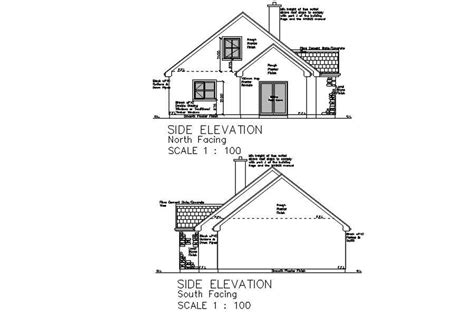 2d Side Elevation In Autocad Dwg File